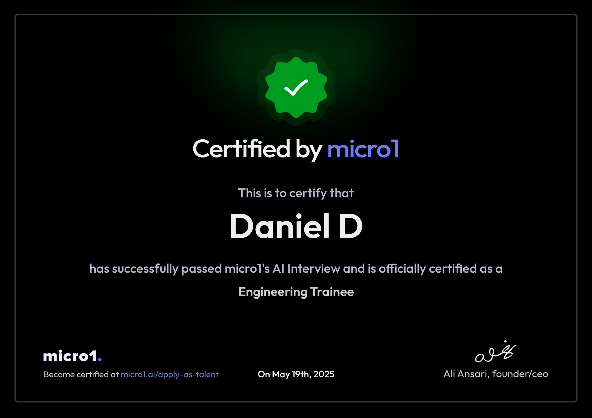 Daniel D - Software Developer | Next.js · React.js · Node.js · TypeScript · GraphQL · Express.js ...